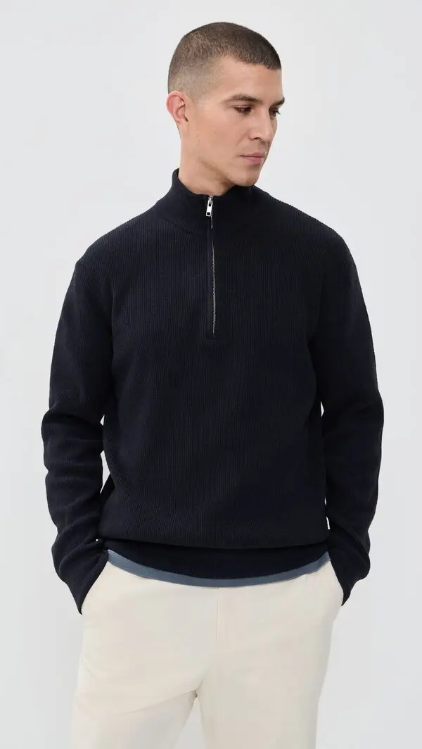 Nn07 Danny Half Zip Sweater - Navy Blue