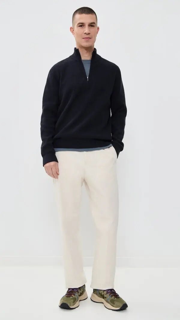 Nn07 Danny Half Zip Sweater - Navy Blue