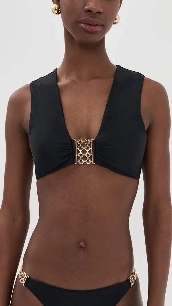 Ramy Brook Embellished Oliwia Bikini Top