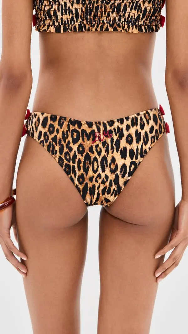 DAMSON MADDER Shirred Bow Bikini Bottom