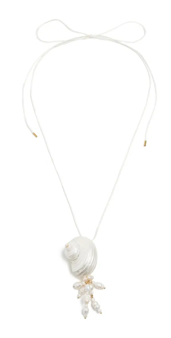 MAYAMAR Seashell And Pendant Necklace - Pearl