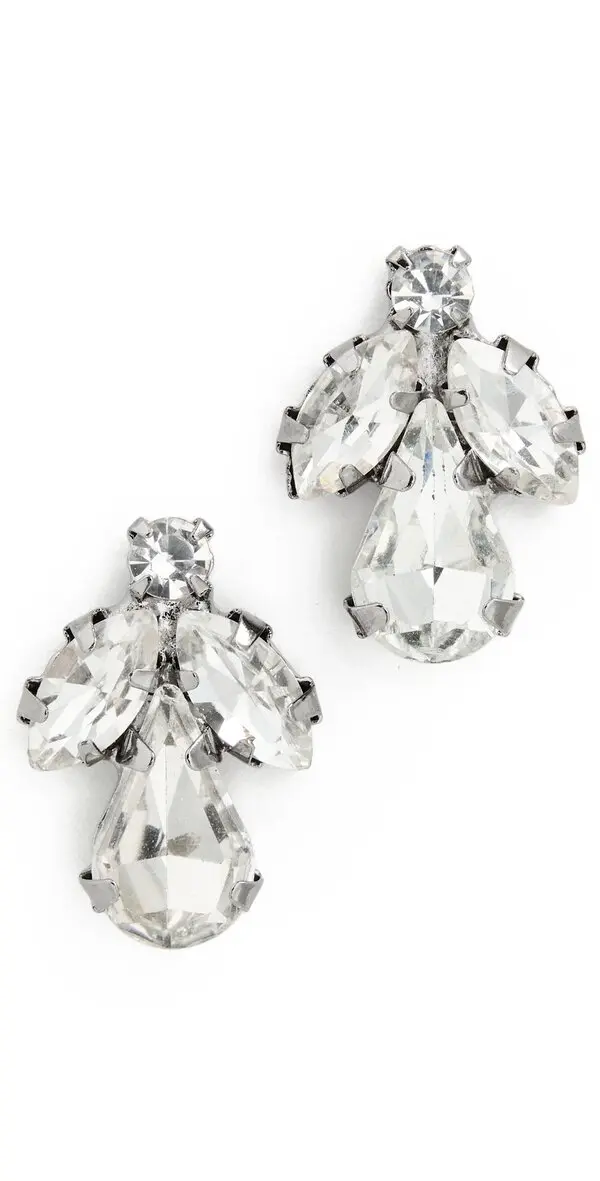 Maison Irem Nimet Crystal Earrings - Silver