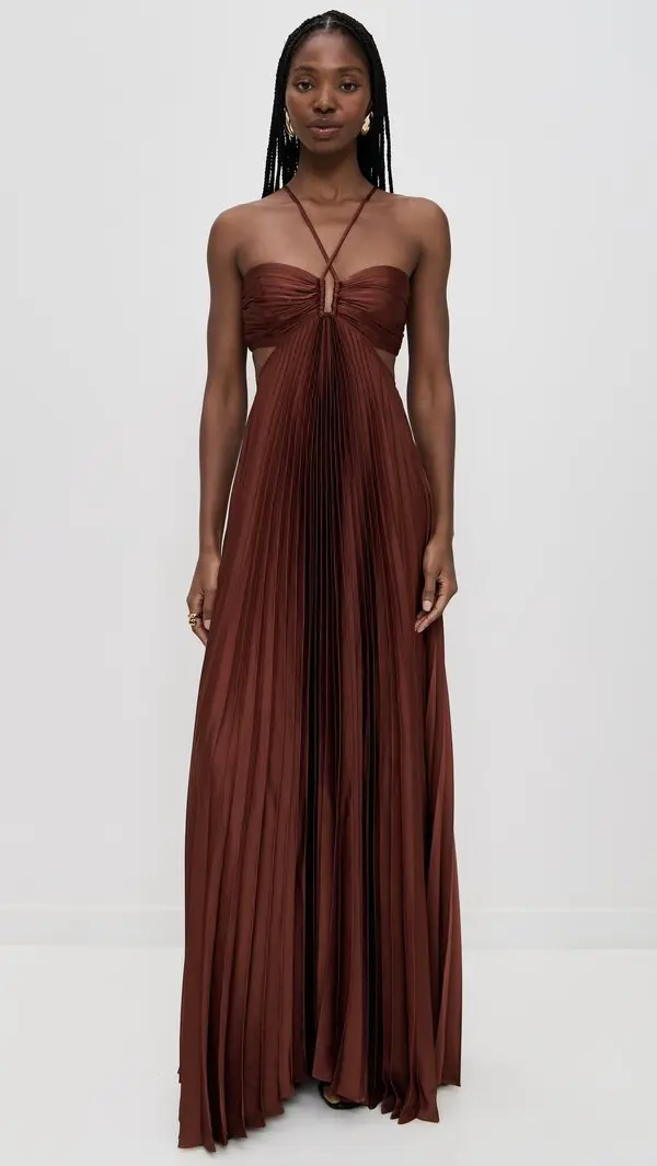 A.L.C. Moira Maxi Dress - Rust - 30% Off | Editorialist