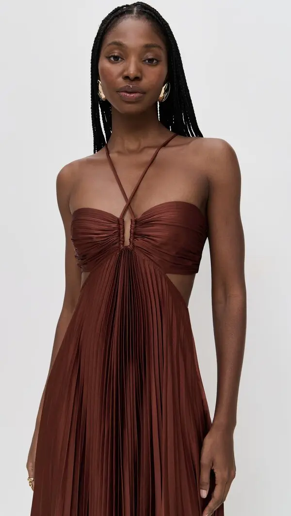 A.L.C. Moira Maxi Dress - Rust - 30% Off | Editorialist