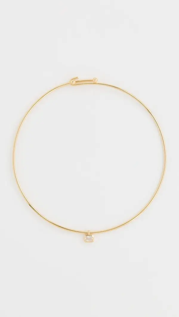 Madewell Emerald Cut Crystal Wire Collar