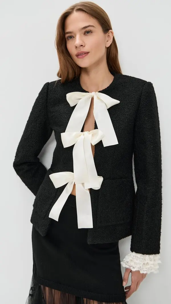 Sea Seraphine Solid Bow Jacket