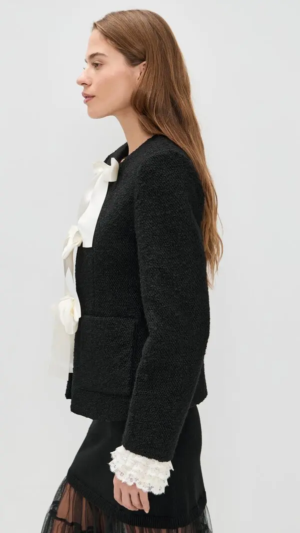Sea Seraphine Solid Bow Jacket