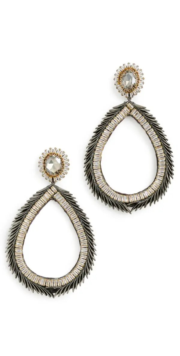 Deepa Gurnani Sydney Earrings - Gunmetal