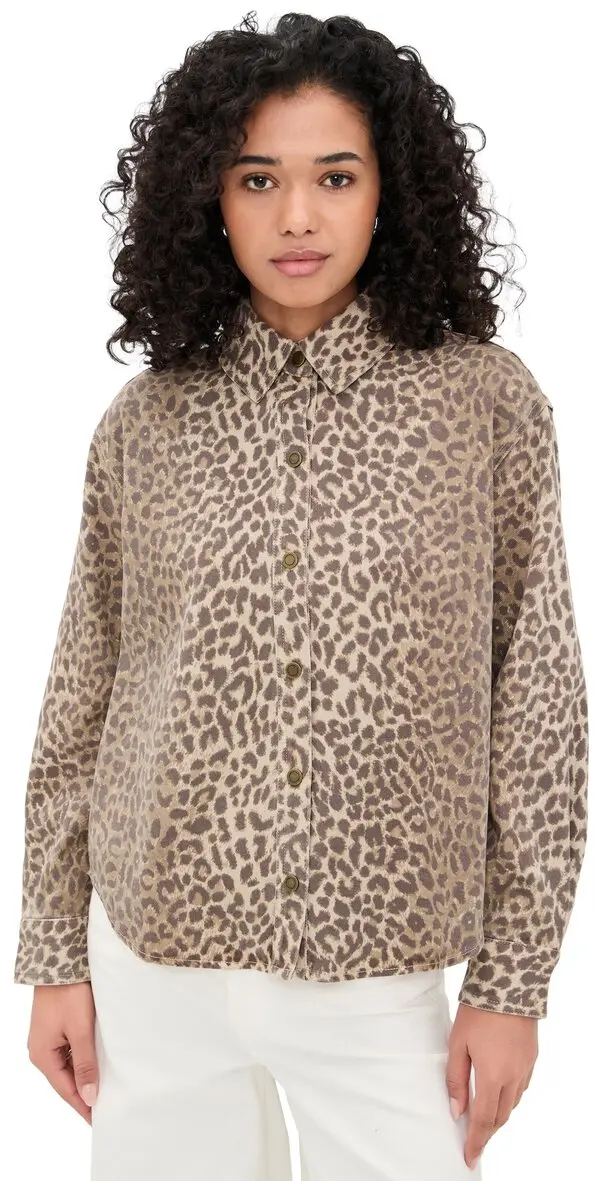 Xirena Gia Leopard Print Shirt