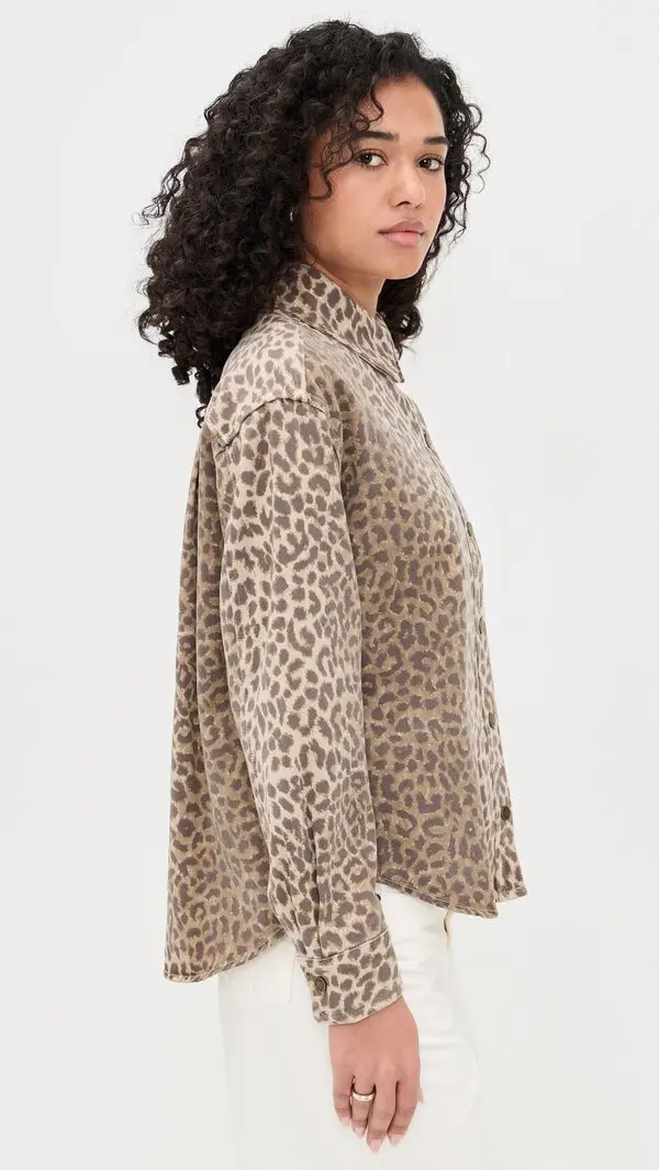 Xirena Gia Leopard Print Shirt