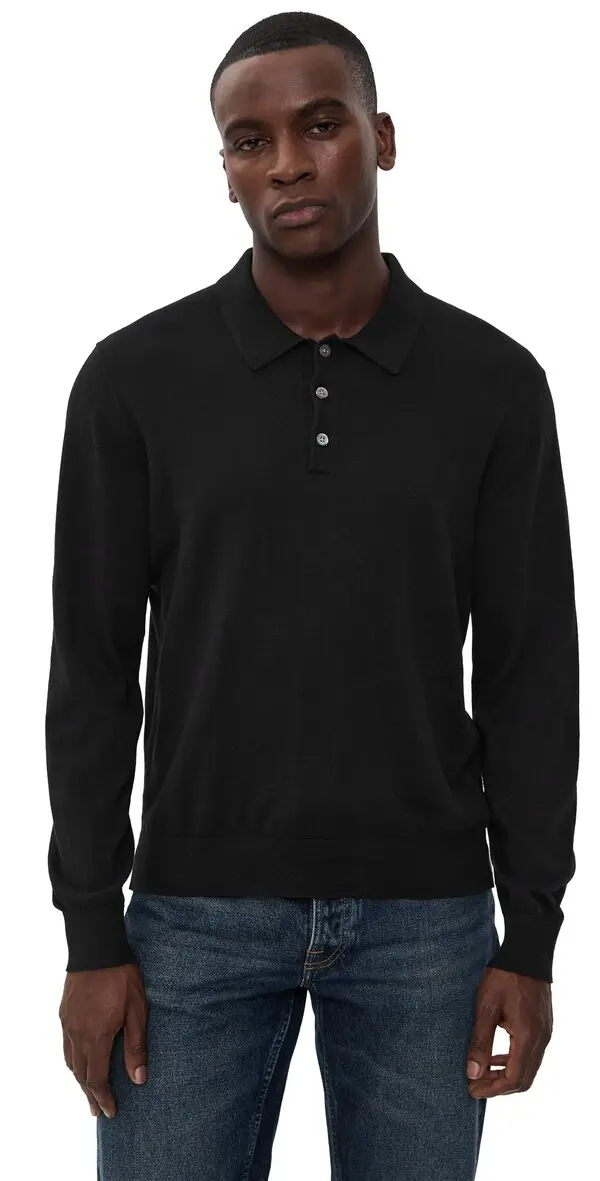 Madewell Cotton Long Sleeve Polo
