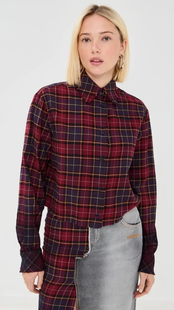 Off-White Check Flannel Arrow Shirt