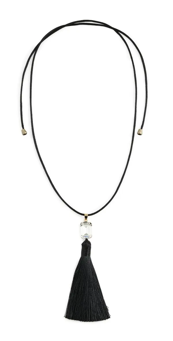 JENNIFER BEHR Francine Tasseled Necklace - Black