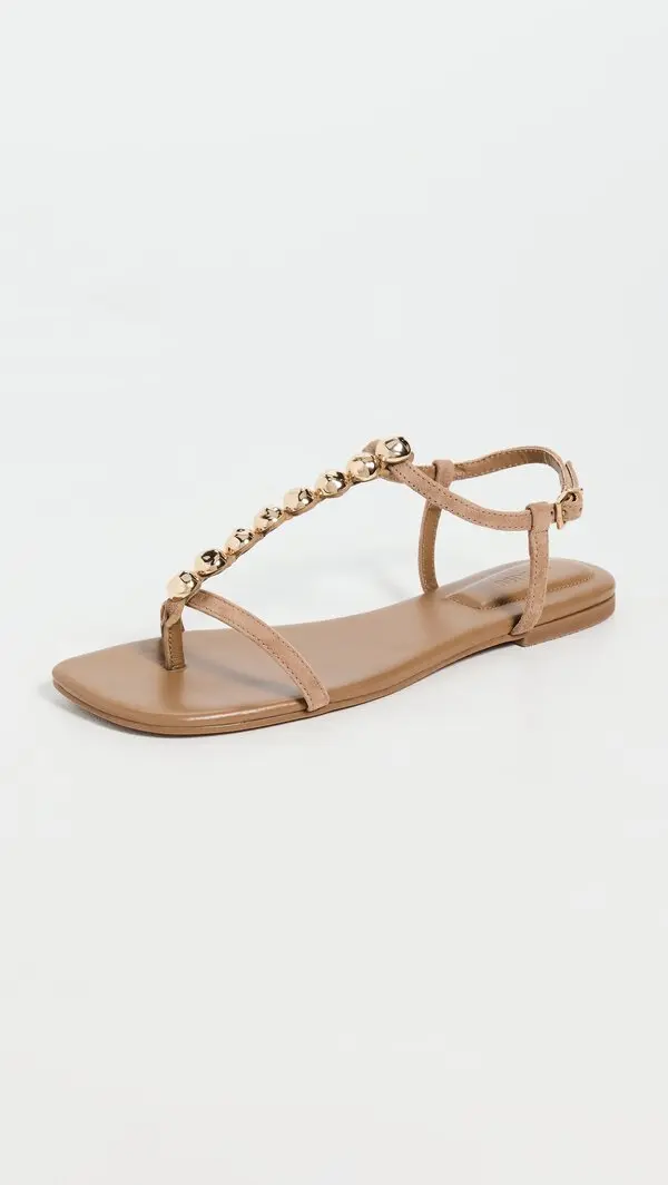 Simkhai Amaya Thong Flat Sandals - Camel