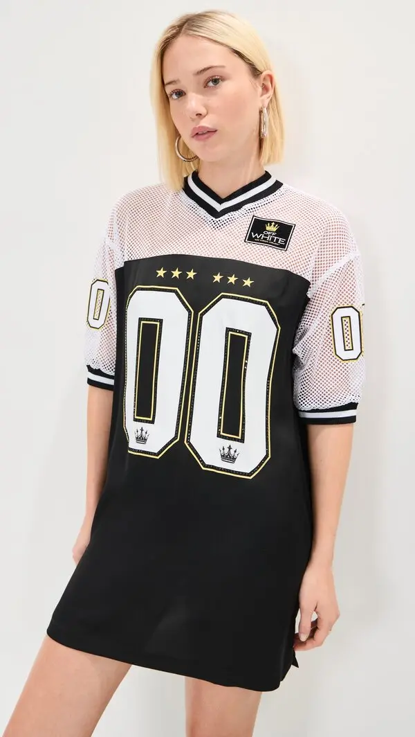 Off-White Vi Sat 00 Bling Football Mini Dress