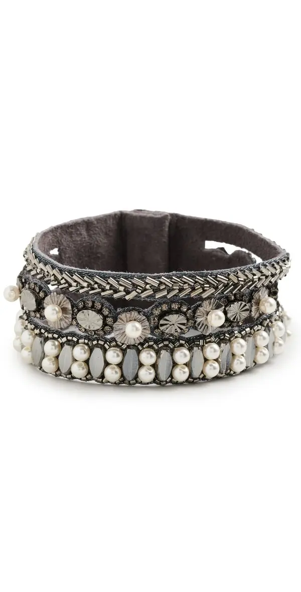 Deepa Gurnani Ascanaia Bracelet - Gunmetal