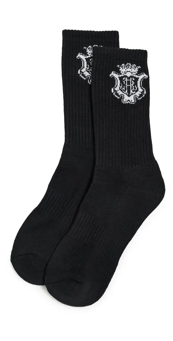 Rhude Chateau Crest Socks - Black / White