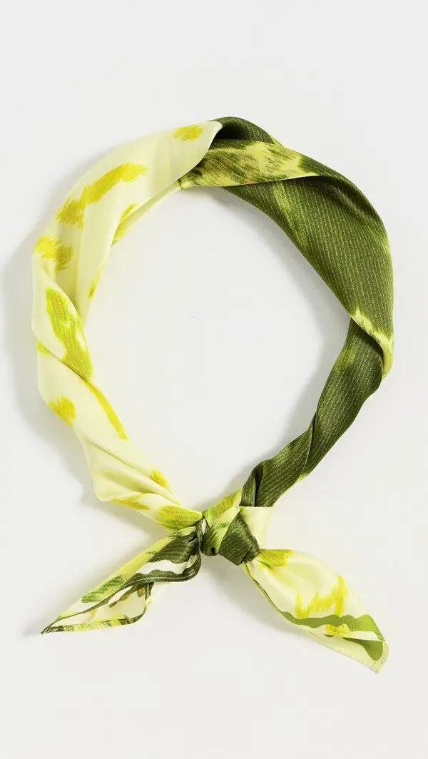 Rag & Bone Kit Silk Bandana - Lime