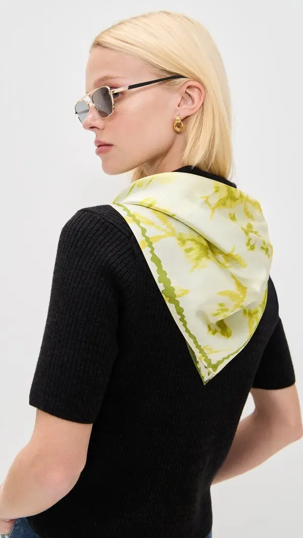 Rag & Bone Kit Silk Bandana - Lime