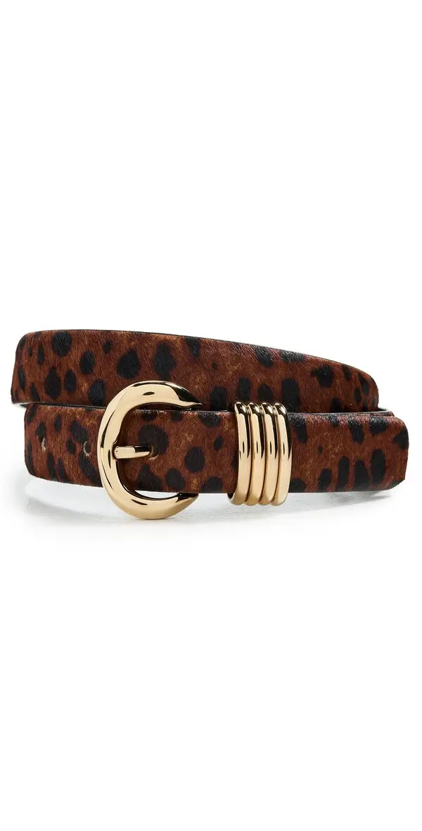 Madewell Inez Haircalf Belt - Caramel Multi Calfhair