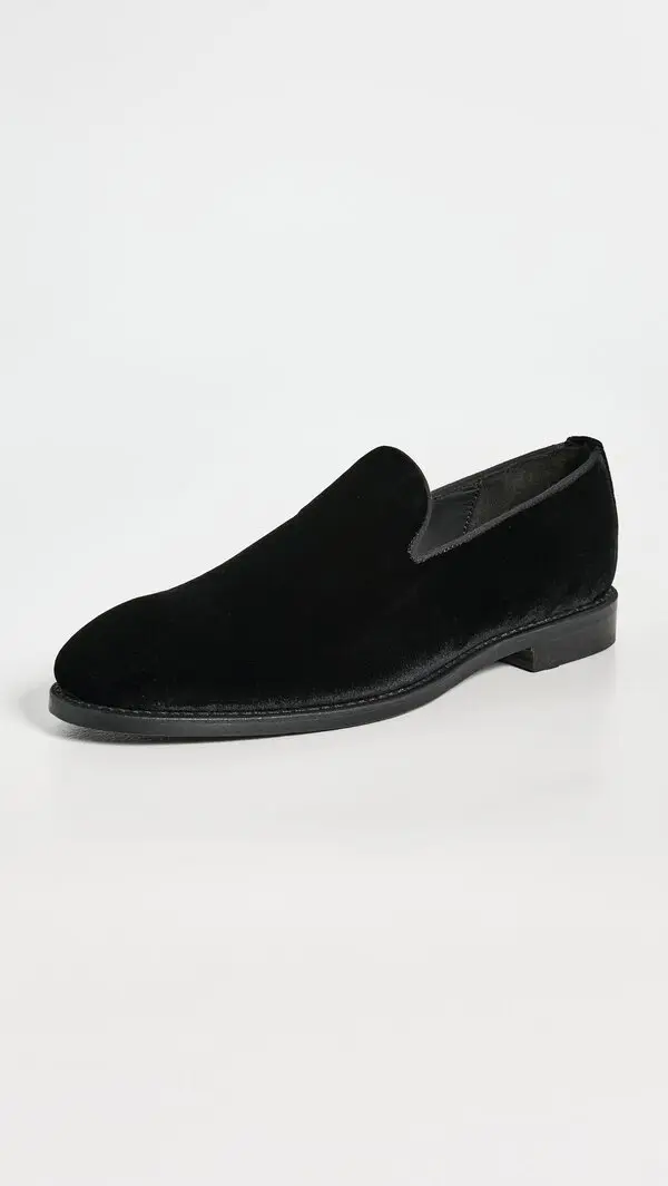 Allen Edmonds Robinson Velvet Loafers - Black Velvet