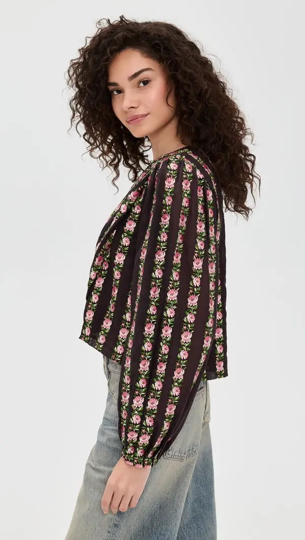 Sea Sybil Embroidered Long-sleeve Blouse