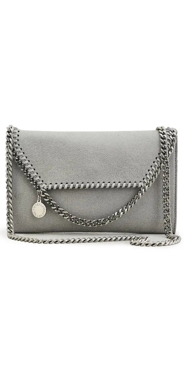 Stella McCartney Falabella Wallet With Chain - Light Grey