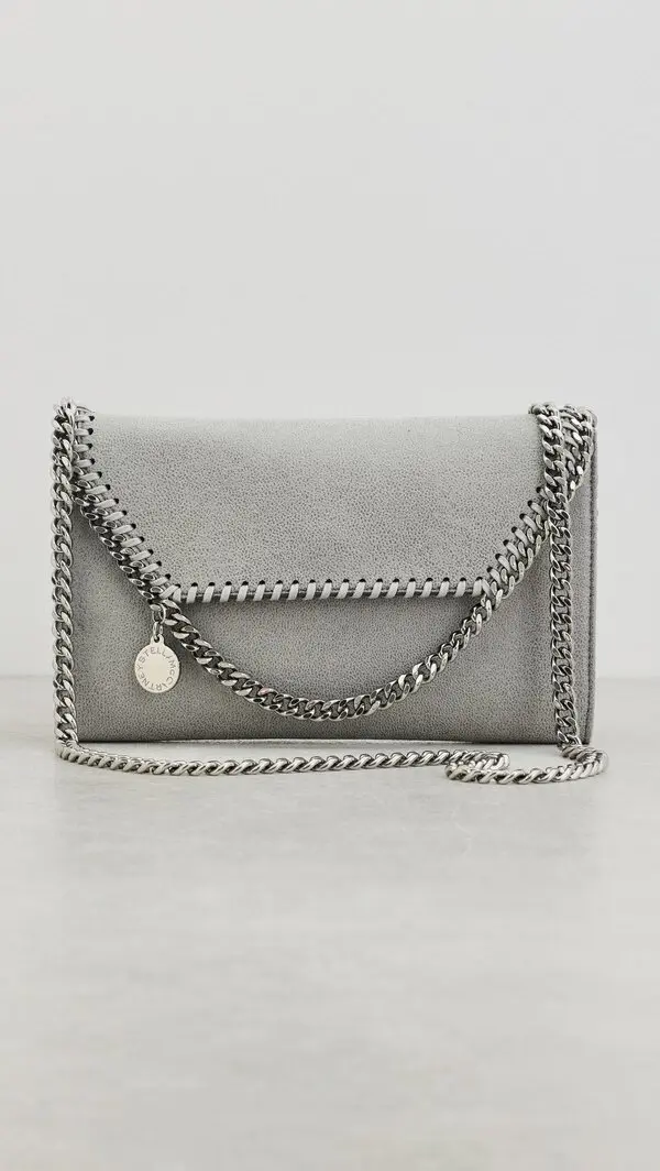 Stella McCartney Falabella Wallet Crossbody Bag - Light Grey