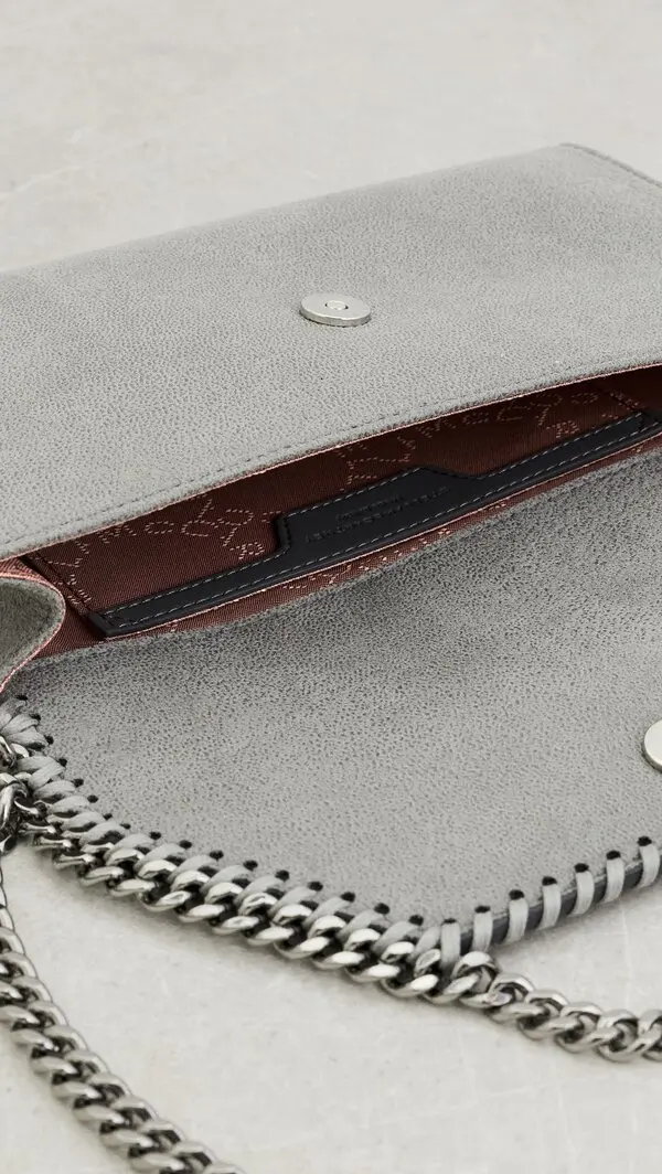 Stella McCartney Falabella Wallet Crossbody Bag - Light Grey