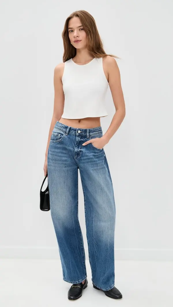 RIPLEY RADER Ponte Knit Racerback Tank Top