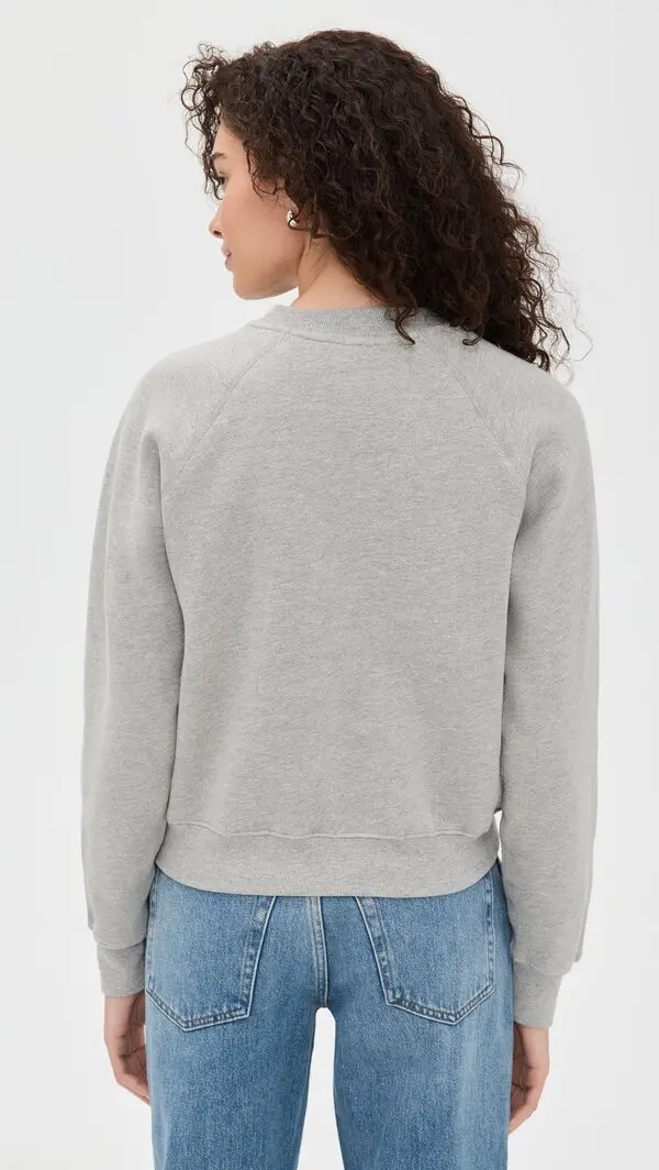 RE/DONE Classic Camp Apres Crewneck Sweatshirt - Heather Grey