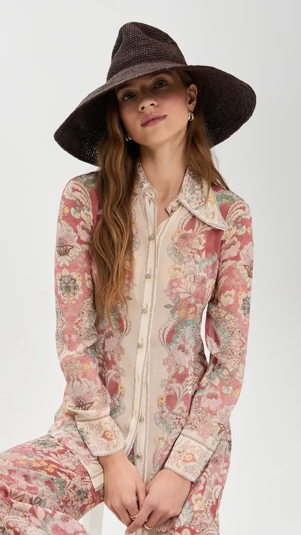 Janessa Leoné Waverly Brim Hat - Chocolate