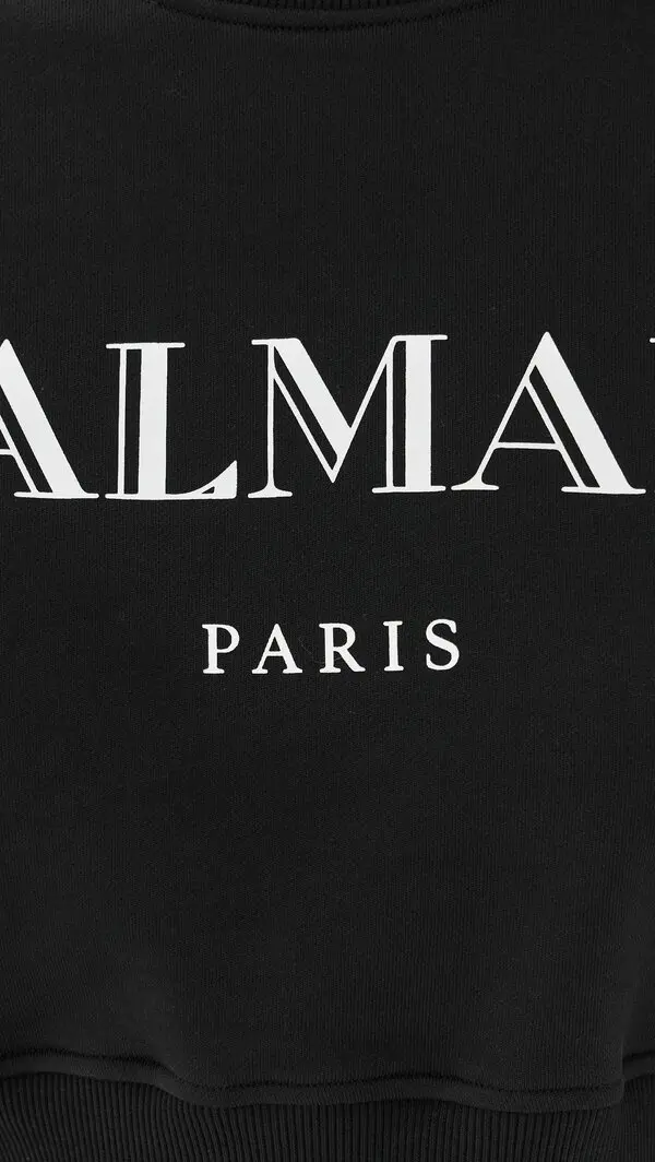 Balmain Printed Crew Neck Sweatshirt