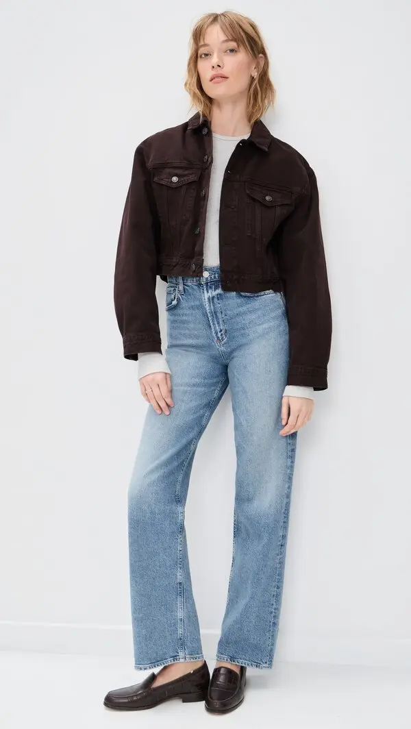 AGOLDE High Rise Wide Leg Ren Jeans
