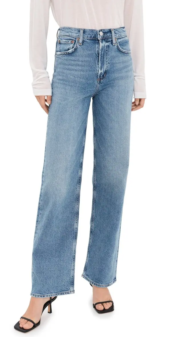 AGOLDE High Rise Wide Leg Ren Jeans - Measure