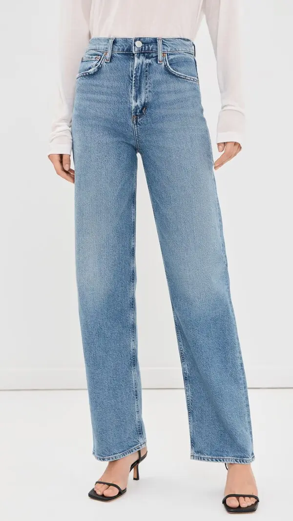 AGOLDE High Rise Wide Leg Ren Jeans