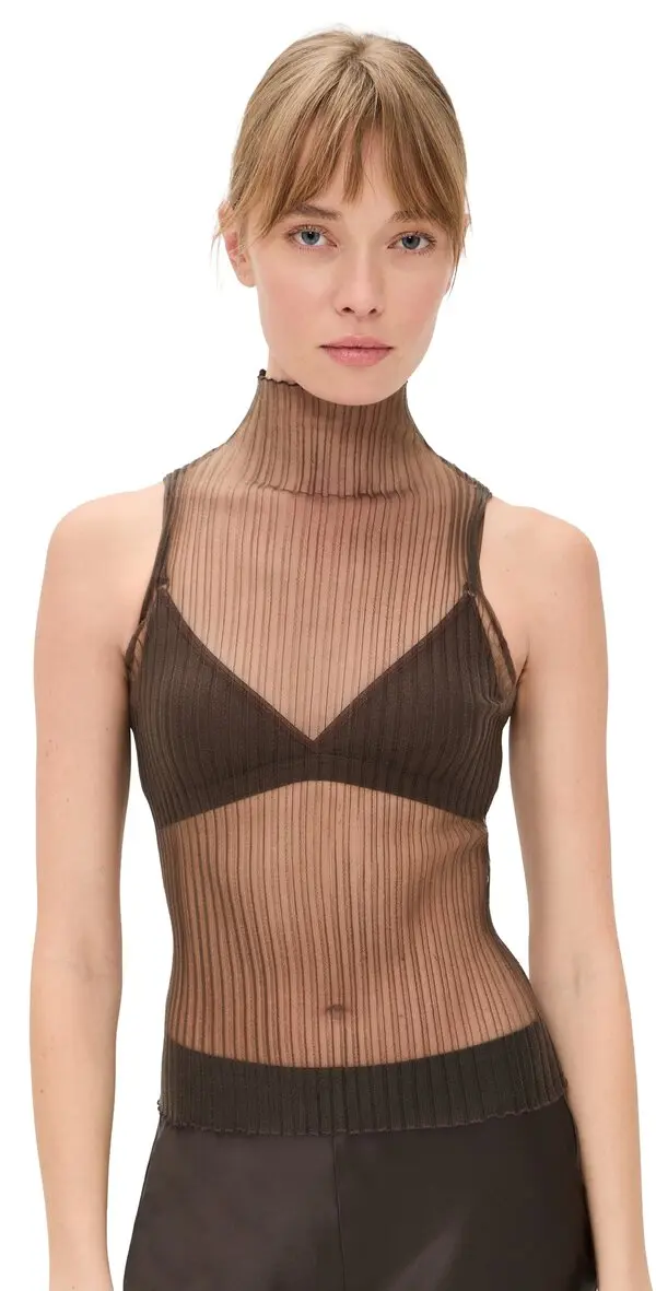 AISLING CAMPS Sleeveless Modern Mist Turtleneck Top