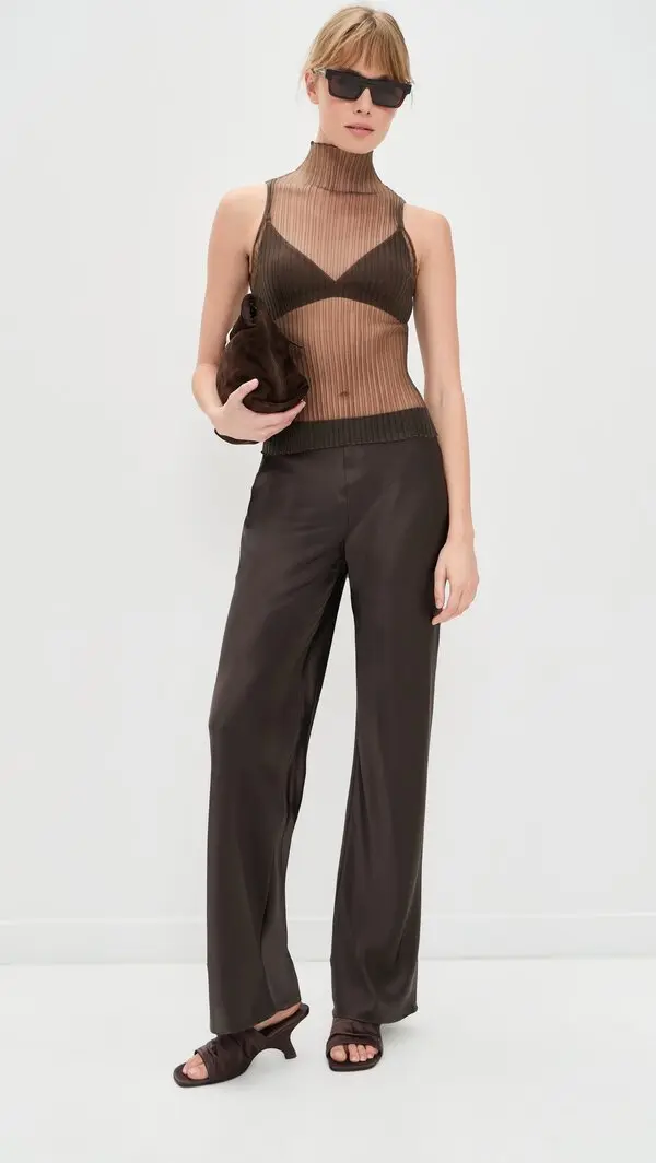 AISLING CAMPS Sleeveless Modern Mist Turtleneck Top