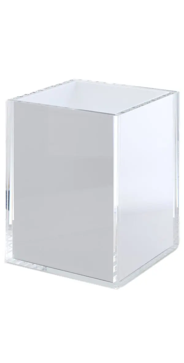 TIZO DESIGN Acrylic Waste Basket With Insert - White