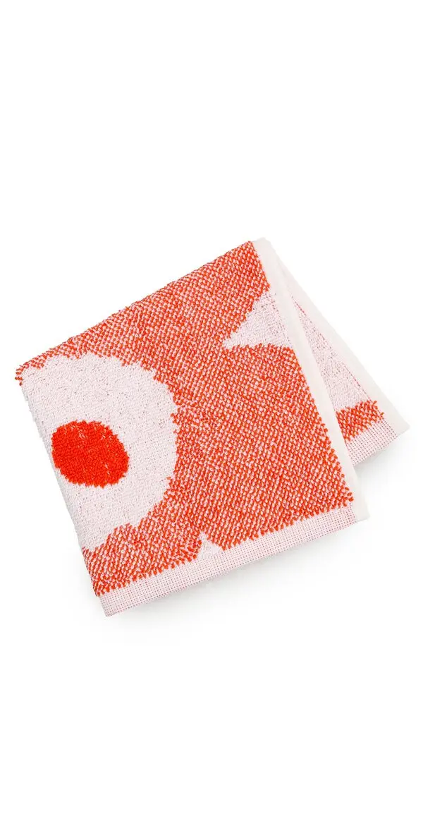Marimekko Unikko Mini Towel - Off White/orange/red
