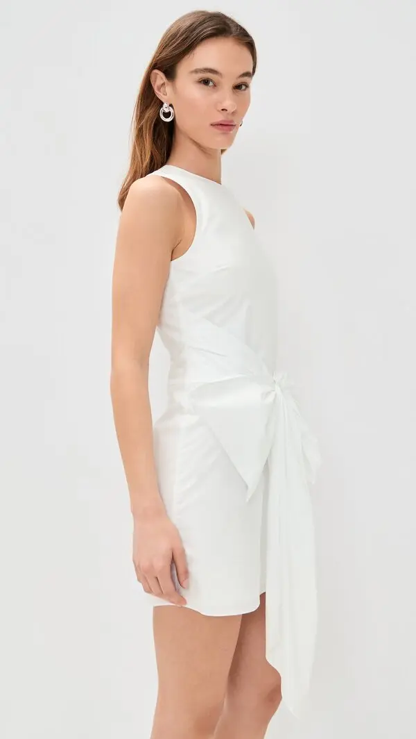 ROTATE BY BIRGER CHRISTENSEN Sleeveless Mini Dress With Bow