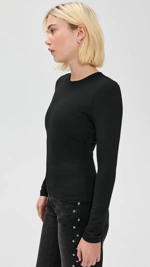 Susana Monaco Crewneck Long-sleeve Top