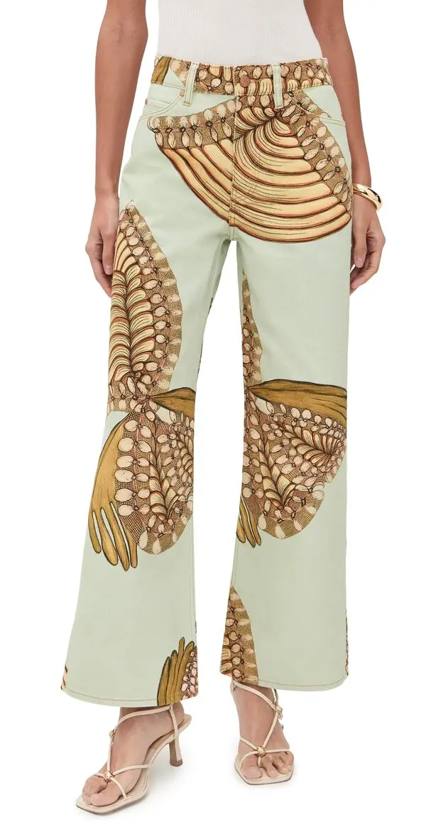 Ulla Johnson Willow Straight Leg Jeans - Water Blossoms