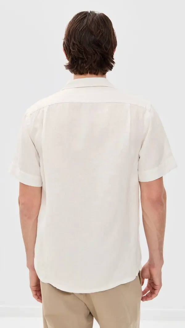 Polo Ralph Lauren Original Label Garment Dyed Slubby Linen Shirt - Deckwash White