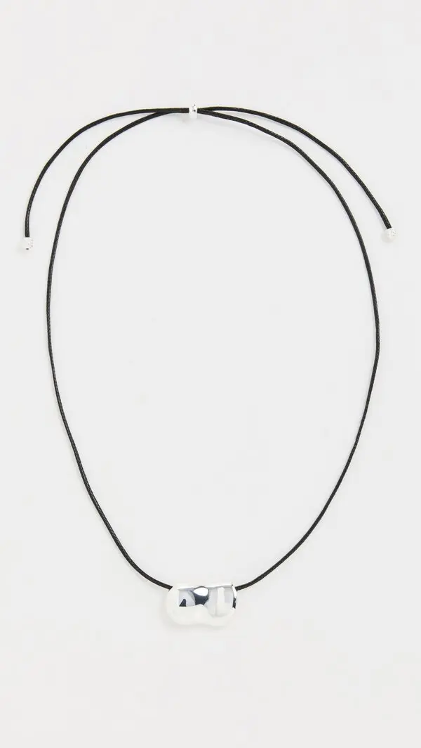 HEAVEN MAYHEM Pebble Pendant Necklace - Silver & Black
