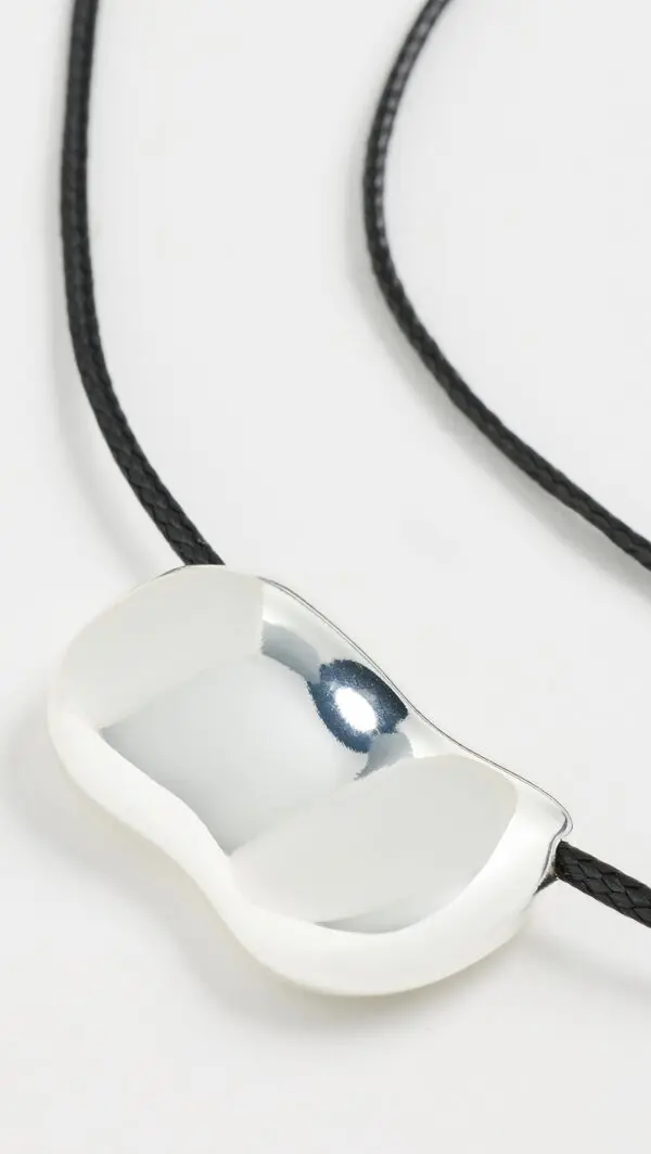 HEAVEN MAYHEM Pebble Pendant Necklace - Silver & Black