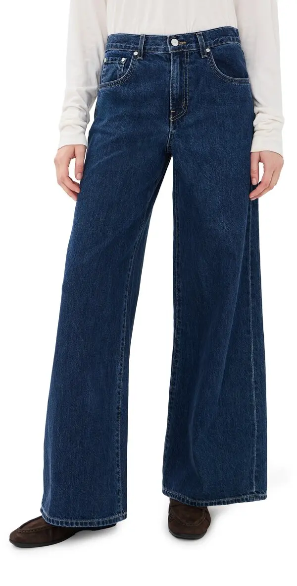TWP Tiny Dancer Wide Leg Jeans - Dark Stone