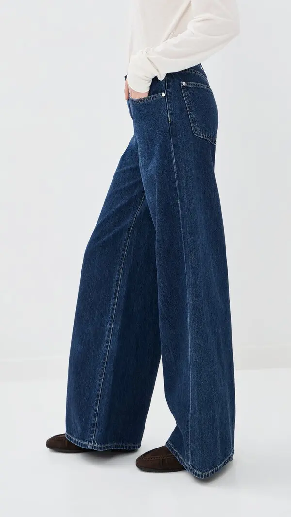 TWP Tiny Dancer Wide Leg Jeans - Dark Stone