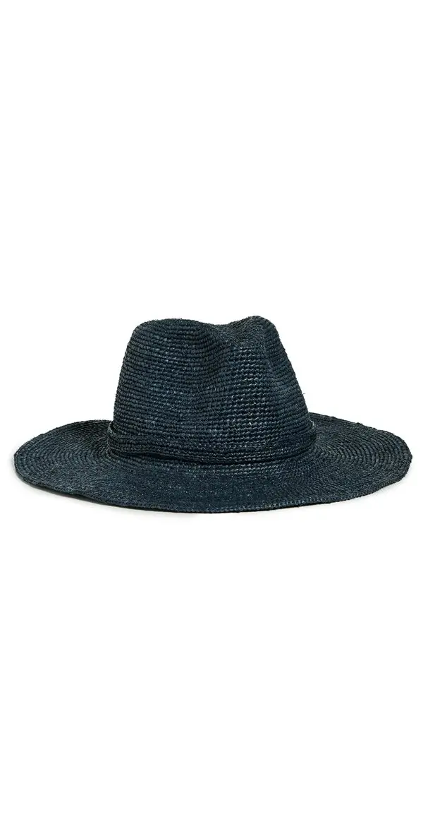 Janessa Leoné Western Straw Fedora - Navy