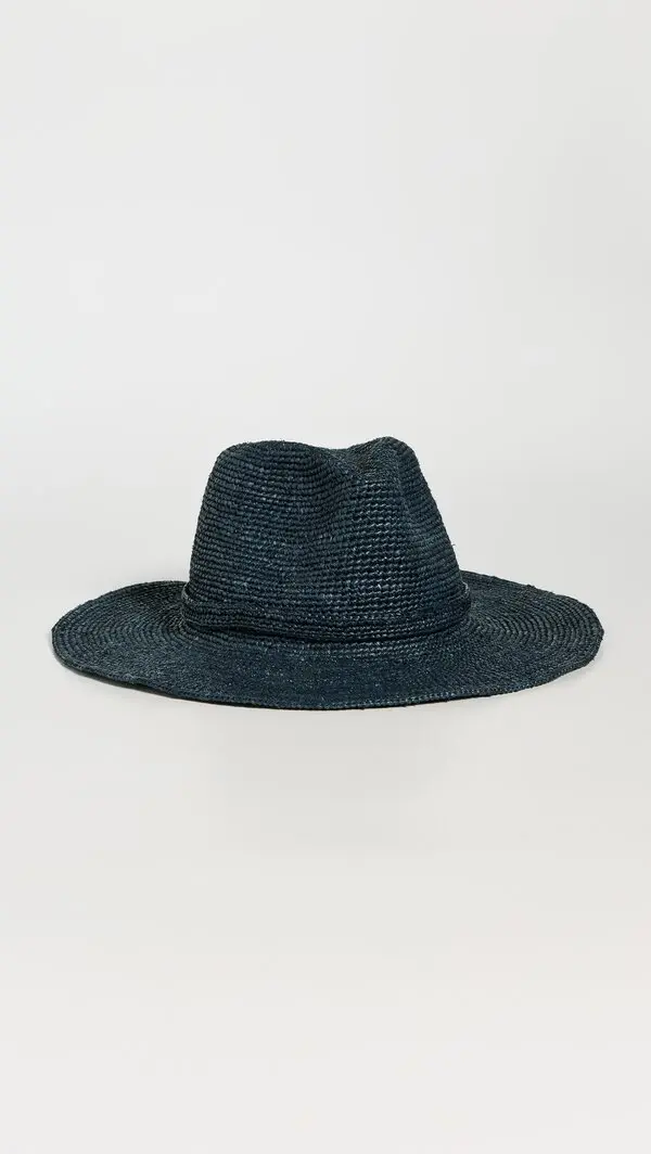 Janessa Leoné Western Straw Fedora - Navy